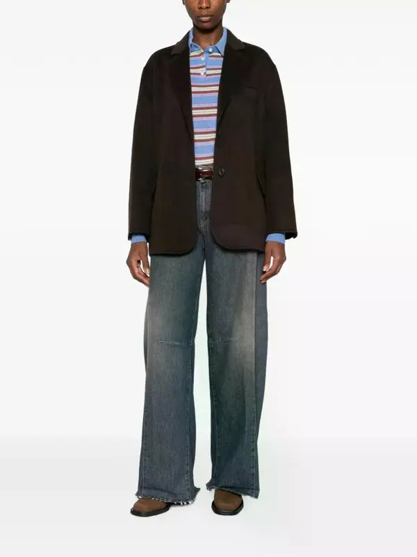 VICOLO Notched-lapel Single-breasted Coat
