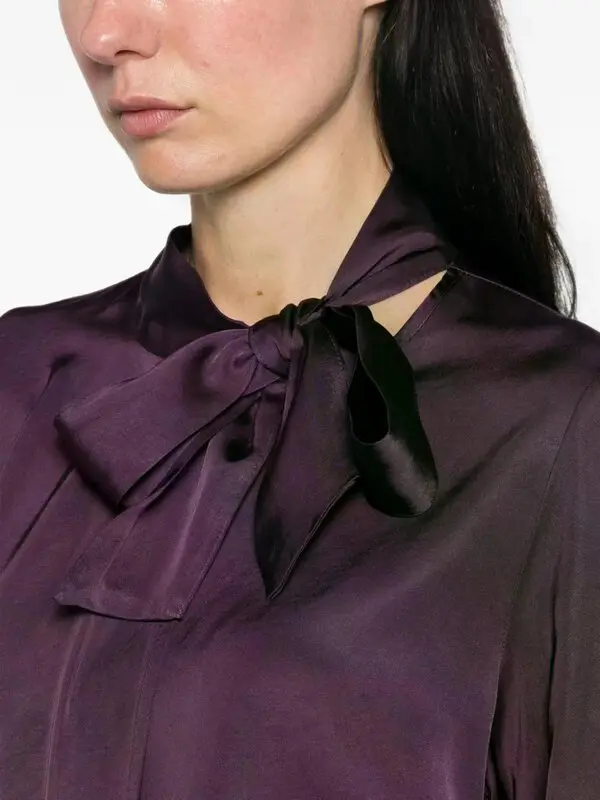 Dixie Pussy-bow Satin Blouse