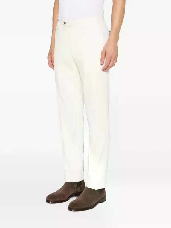 Corneliani Cream White Straight-leg Trousers