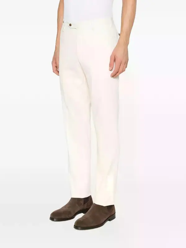 Corneliani Cream White Straight-leg Trousers
