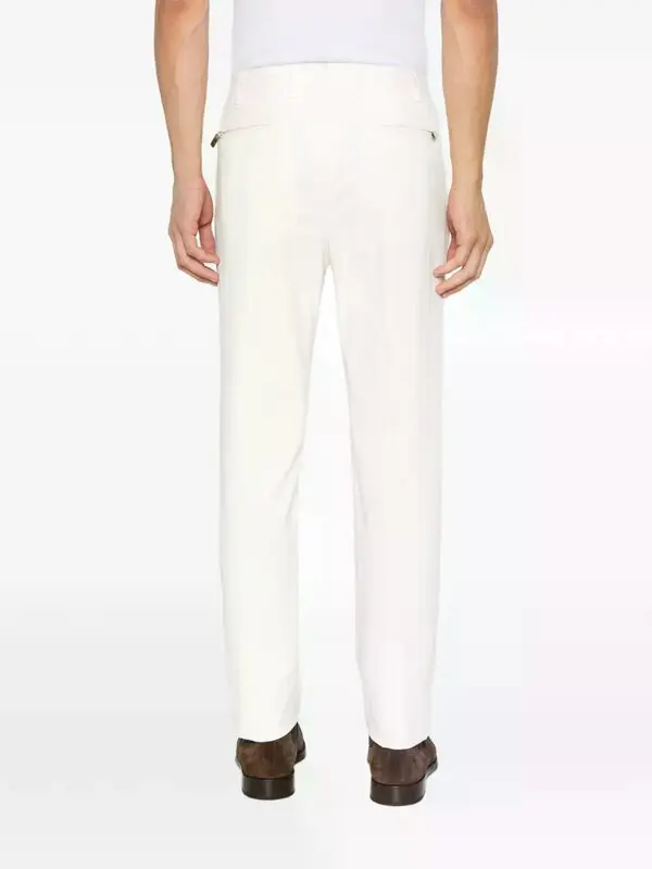 Corneliani Cream White Straight-leg Trousers