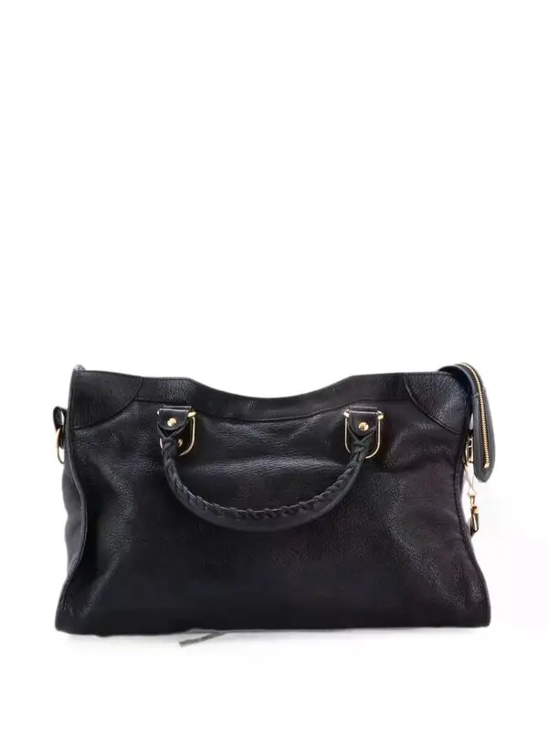 Balenciaga City Classic Metallic Edge Bag Leather Medium Satchel