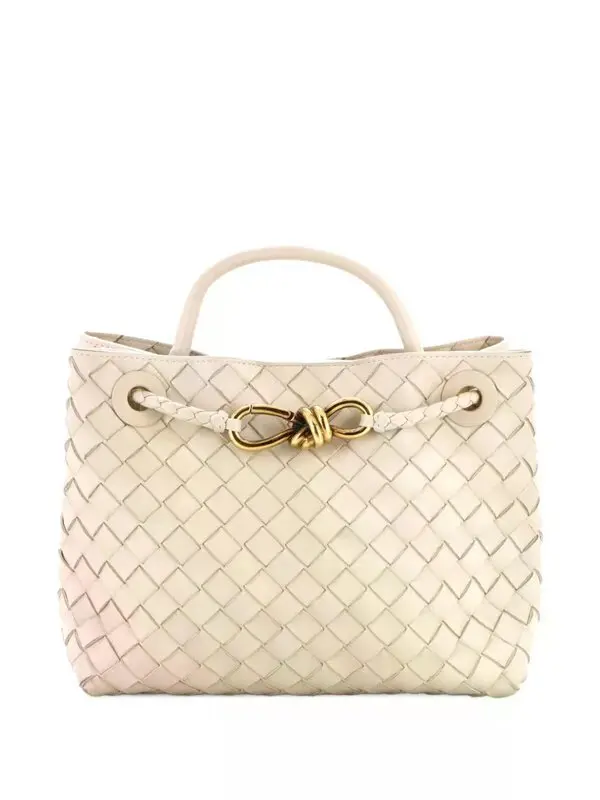 Bottega Veneta Andiamo Top Handle Bag - White