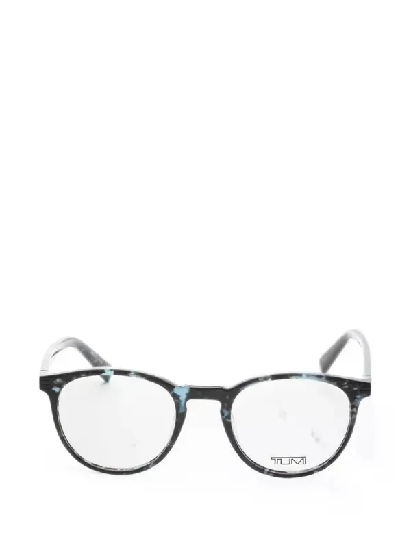 Tumi Mottled-effect Round-frame Glasses