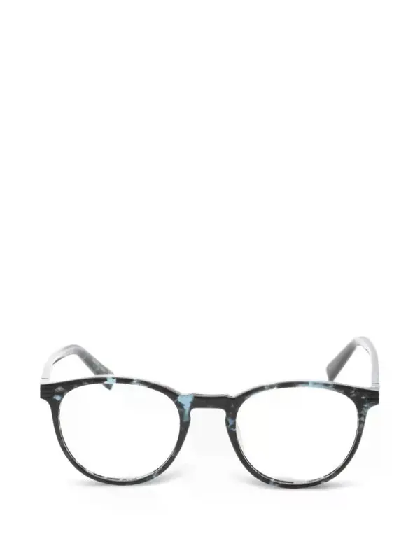 Tumi Mottled Round Frame Eyeglasses