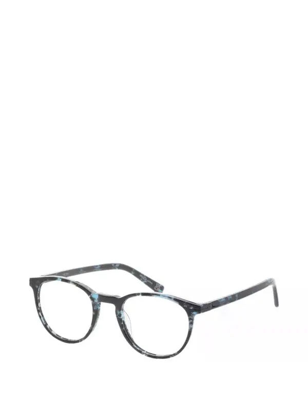 Tumi Mottled Round Frame Eyeglasses