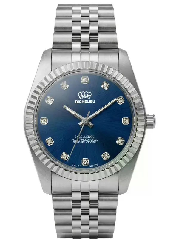 RICHELIEU SWISS Excellence Fluted-bezel 22mm Watch