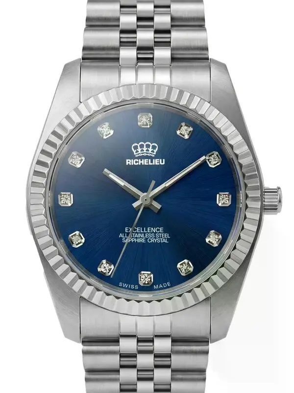 RICHELIEU SWISS Excellence Fluted-bezel 22mm Watch