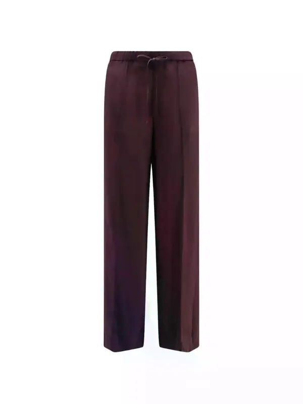 Vince Drawstring-waist Satin Trousers - Purple