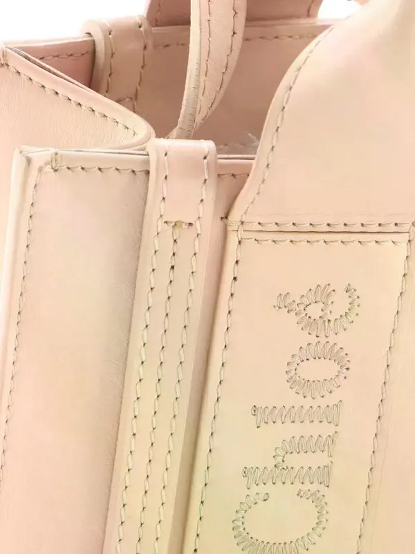 Chloé Woody Convertible Leather Mini Tote Bag - Pink