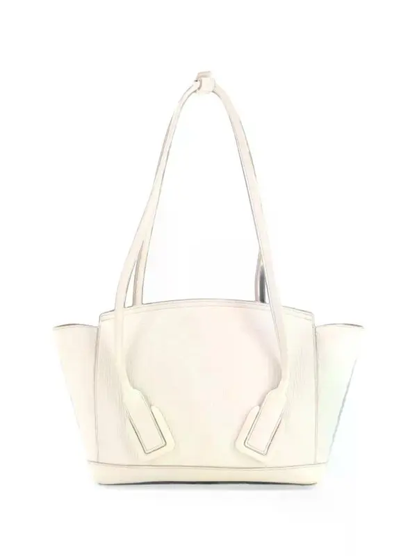 Bottega Veneta Arco Bag Grainy Leather Small Satchel - White
