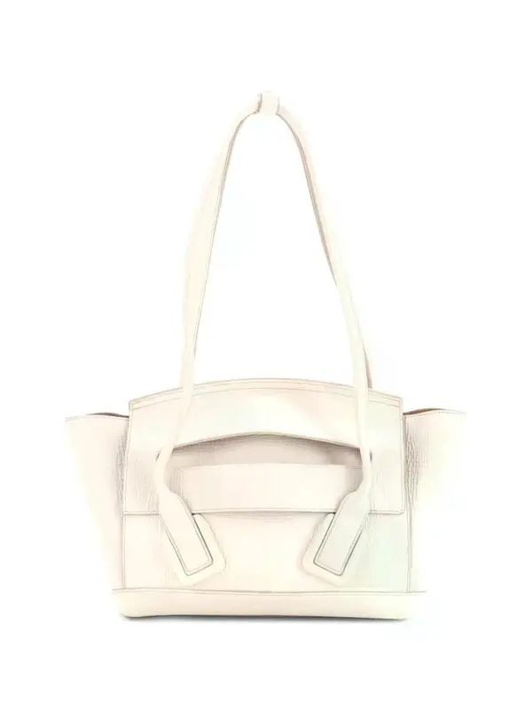 Bottega Veneta Grainy Leather Small Satchel Bag - White