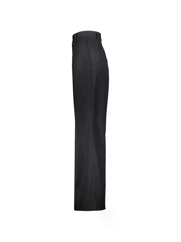 Rochas Pleated Wide-leg Trousers - Black