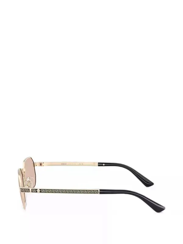 Versace Geometric Frame Sunglasses - Gold