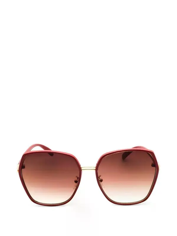 Guess Geometric Frame Sunglasses - Red