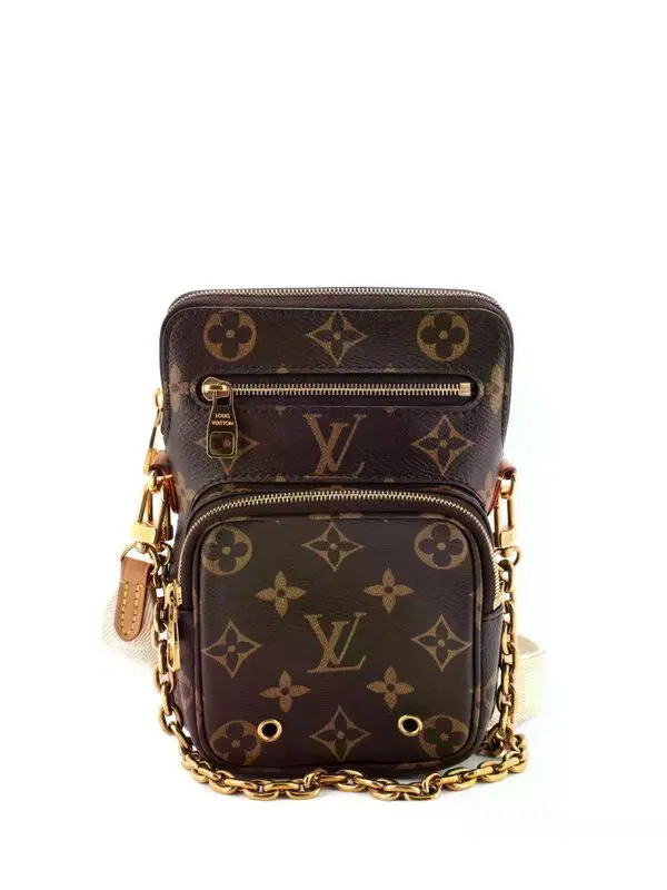 LOUIS VUITTON Monogram Canvas Utility Phone Sleeve Crossbody Bag - Brown