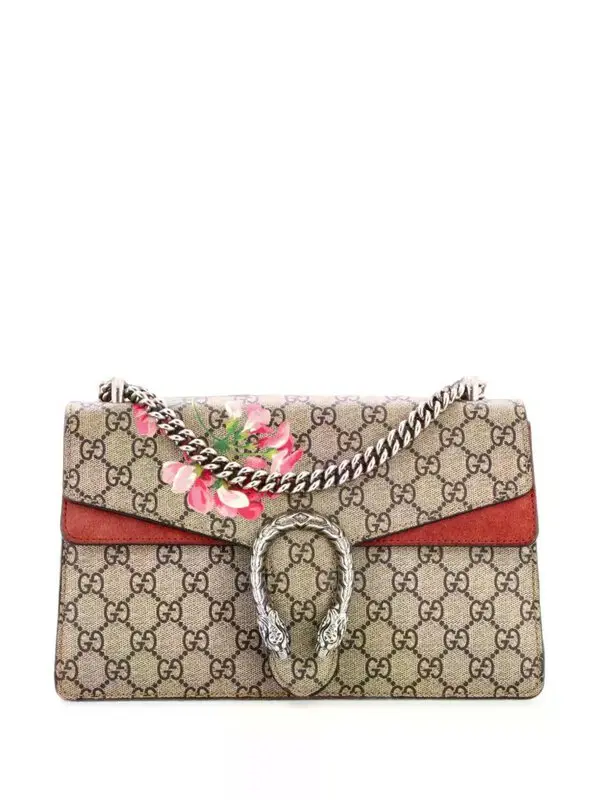 Gucci Dionysus Bag Blooms Print Gg Coated Canvas Small Shoulder Bag - Brown
