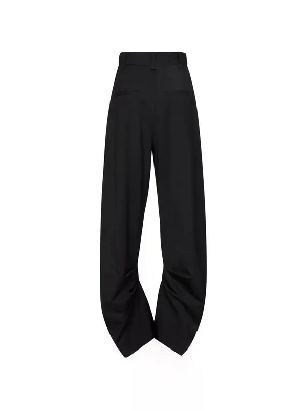 Amen Pleated Curved-leg Trousers