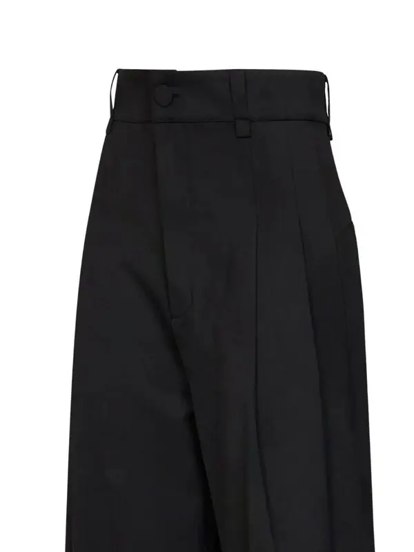 Amen Pleated Curved-leg Trousers
