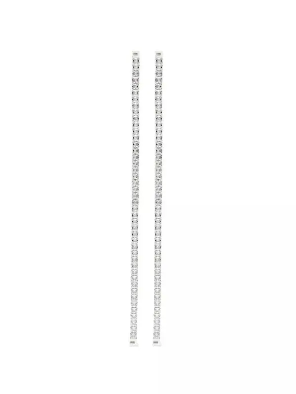 Elisabetta Franchi Logo-detail Drop Earrings - Silver