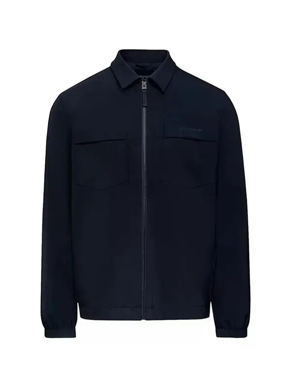 ALPHA TAURI Logo-print Chest-pocket Jacket