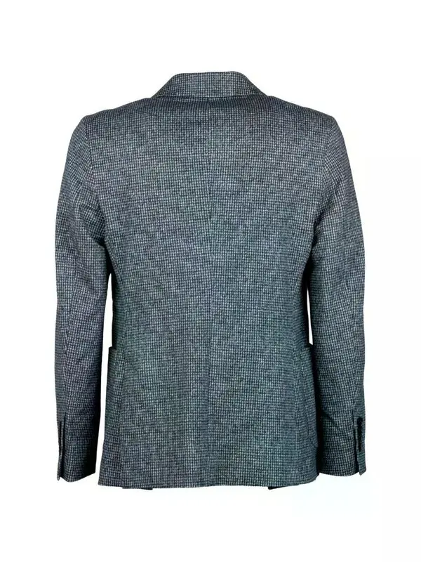 CIRCOLO 1901 Double-breasted Houndstooth Blazer - Grey