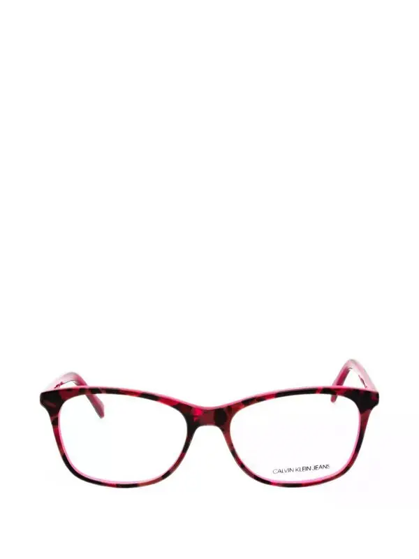 Calvin Klein Tortoiseshell-effect Rectangle-frame Glasses