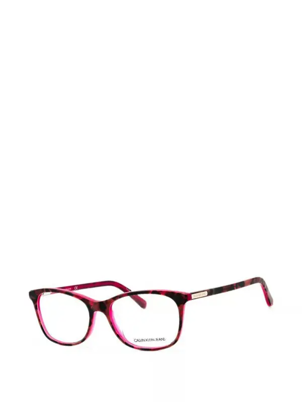 Calvin Klein Tortoiseshell-effect Rectangle-frame Glasses