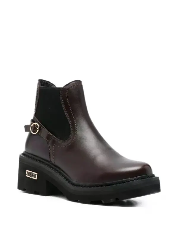 CULT Grace Buckle-detail Leather Chelsea Boots - Brown