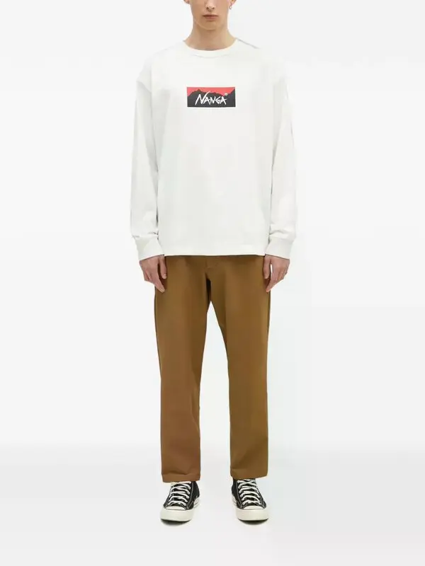 NANGA Logo-print Long-sleeve T-shirt