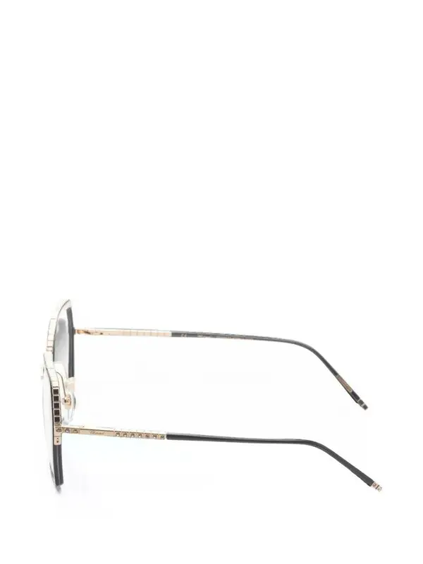 Chopard Crystal-embellished Geometric-frame Glasses