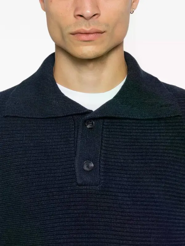 Calvin Klein Ribbed-knit Polo Sweater