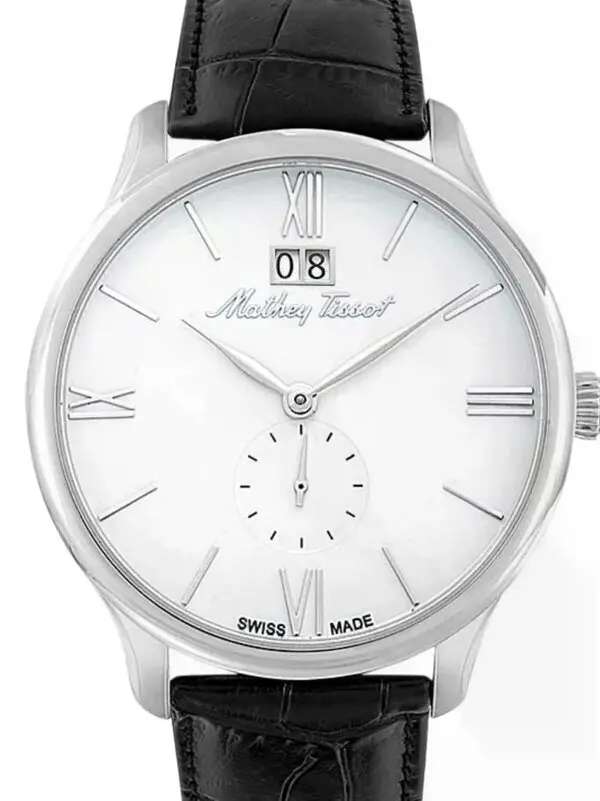 MATHEY TISSOT Stainless Steel Leather Strap Watch
