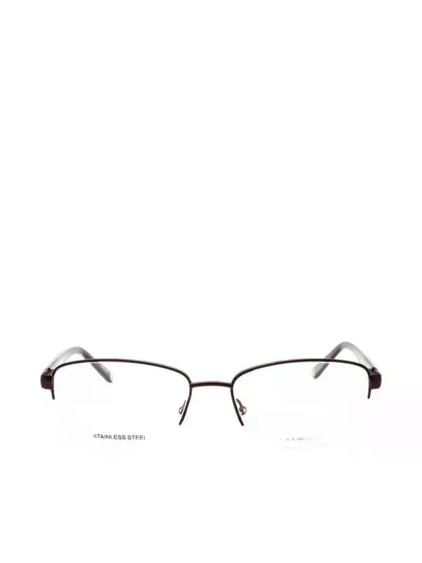 LIZ CLAIBORNE Half-rim Rectangle-frame Glasses - Red