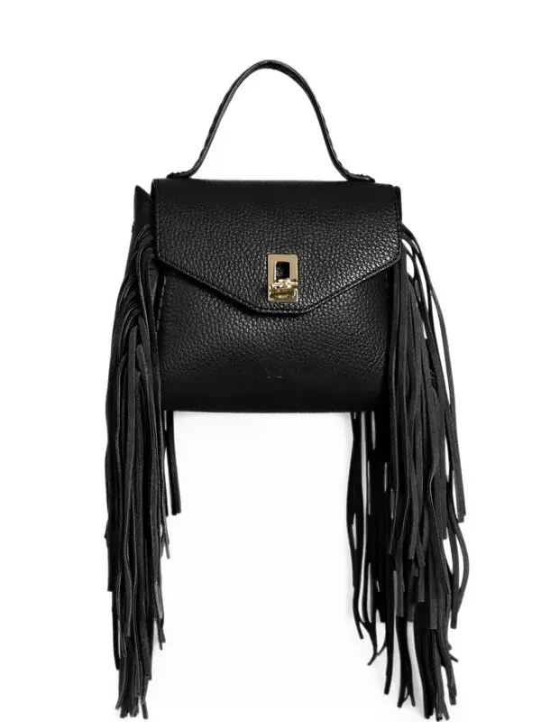 VISONA` Mini Fringe-detailing Tote Bag