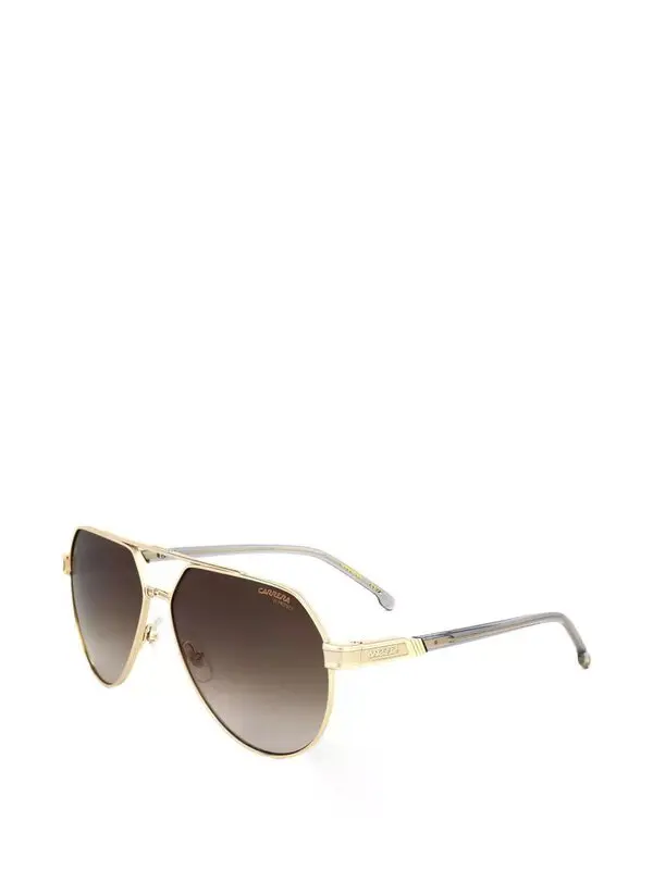 Carrera Eyewear Tone Double Bridge Pilot Frame Sunglasses - Gold