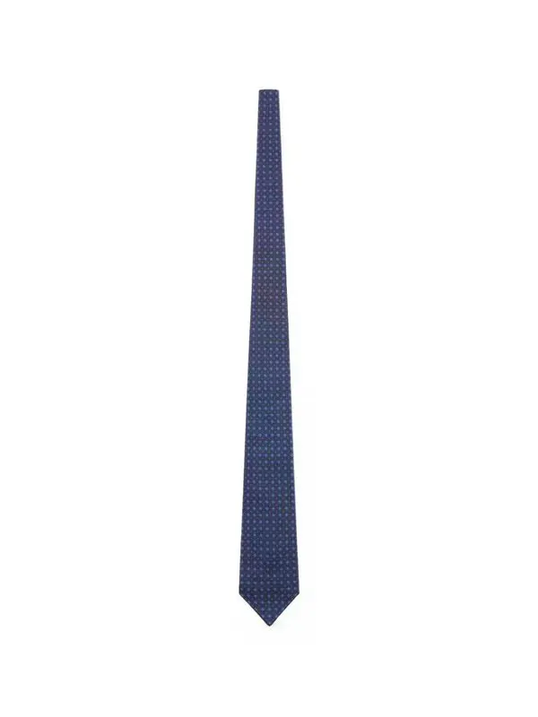 Kiton Geometric-pattern Silk Tie
