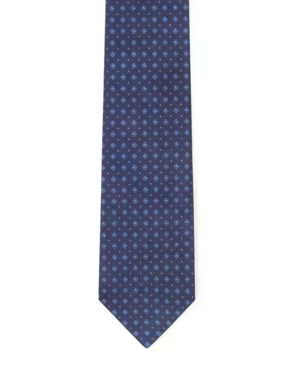 Kiton Geometric-pattern Silk Tie