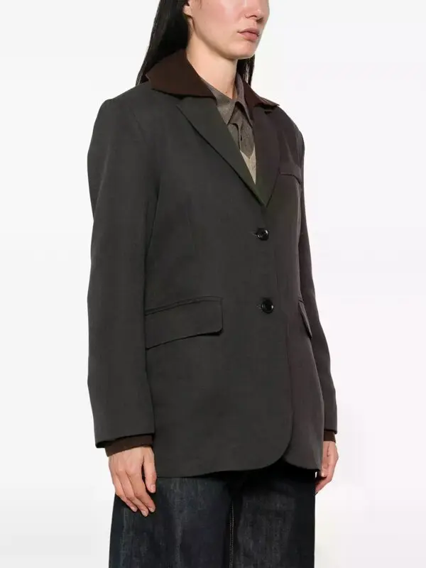 LA PISCINE Notched Lapel Single-breasted Jacket