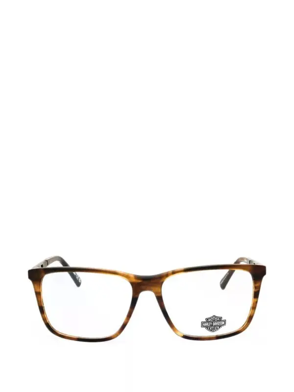 HARLEY-DAVIDSON Tortoiseshell-effect Rectangle-frame Glasses