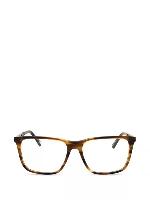 HARLEY-DAVIDSON Tortoiseshell-effect Rectangle Eyeglasses - Brown