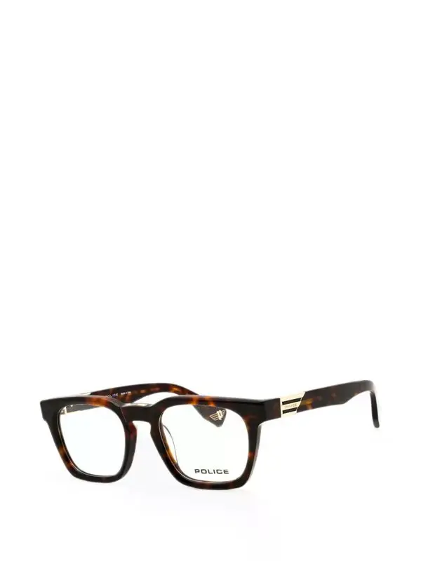 POLICE Tortoiseshell-effect Rectangle-frame Glasses
