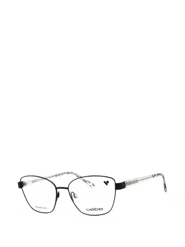 Bebe Eyeglasses With Heart Detail - Black