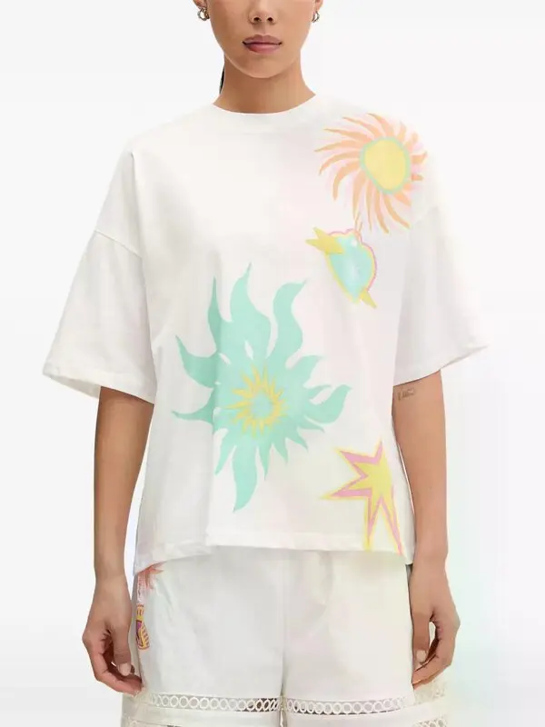 NEVER FULLY DRESSED Graphic Print Cotton T-shirt - White
