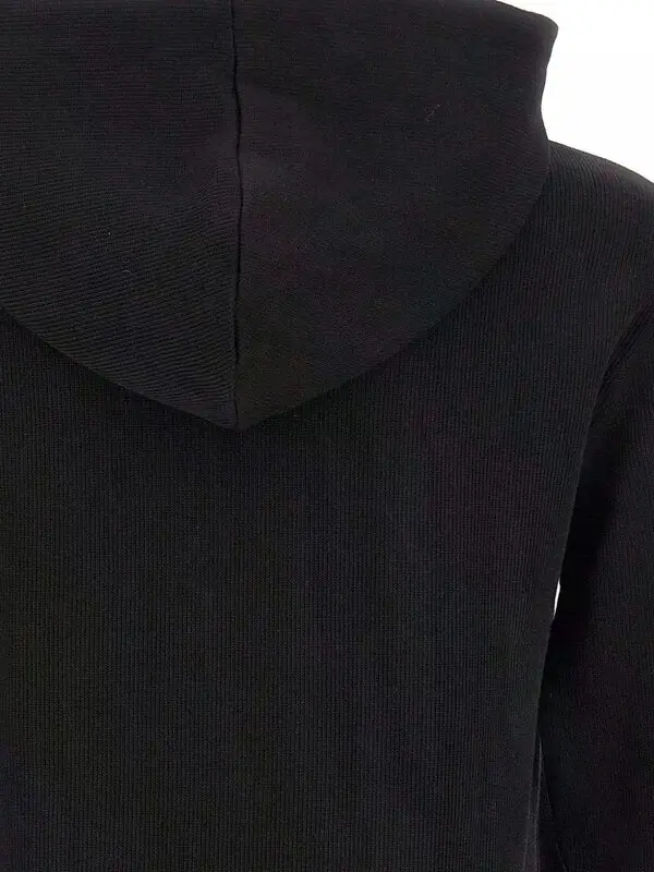 EA7 Ribbed Logo-patch Hoodie