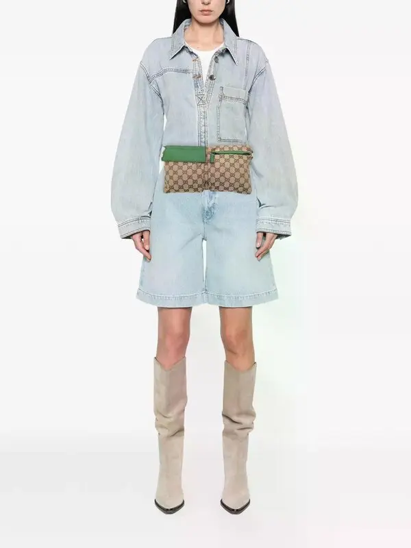 Gucci 2000-2015 Gg Canvas Web Double Pocket Belt Bag
