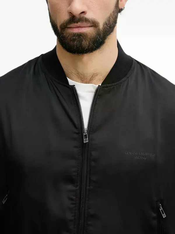 Armani Exchange Logo-embroidered Bomber Jacket