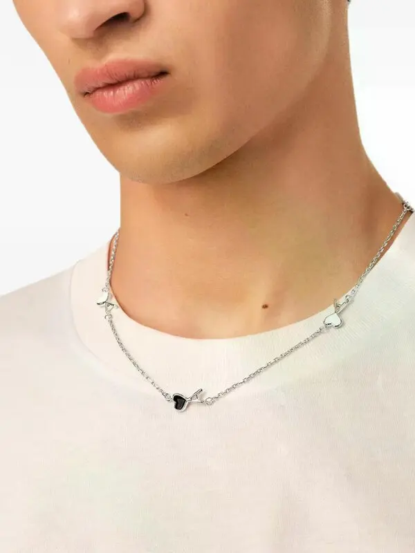 AMI Paris Brass Necklace With Hammered De Coeur