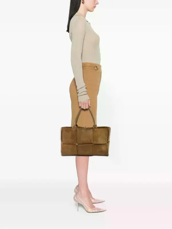 Bottega Veneta Suede Maxi Intrecciato Tote Bag