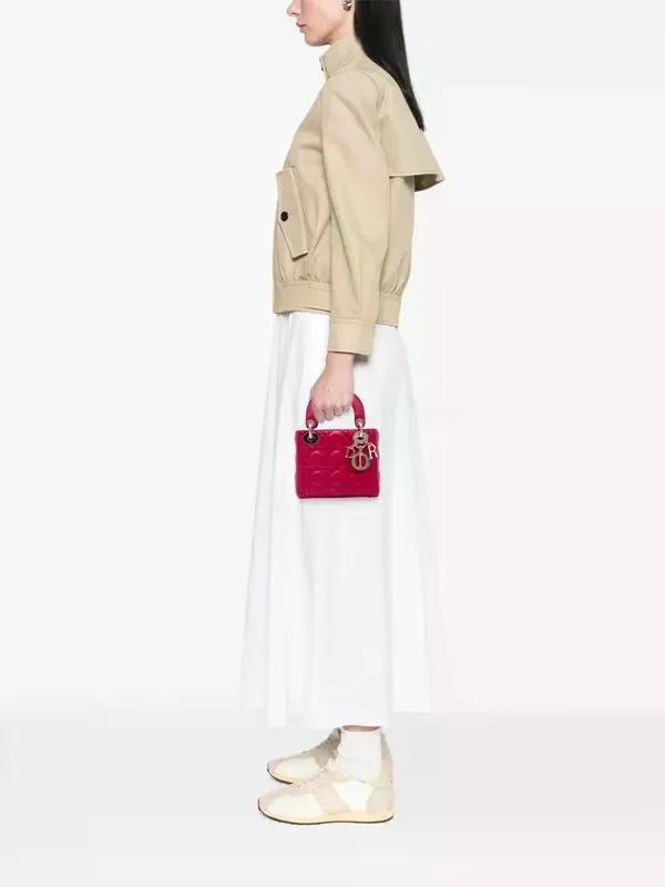 Dior Mini Lambskin Cannage Lady Satchel